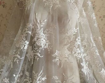 Bridal lace fabric | Etsy