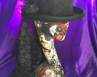 Lace top hat | Etsy