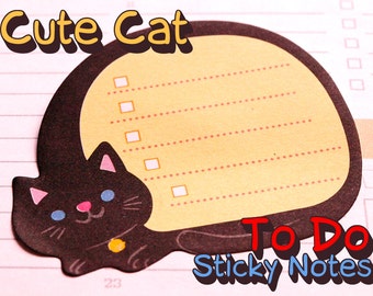Cat sticky notes | Etsy