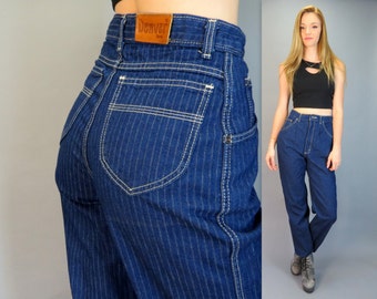 Pinstripe jeans | Etsy