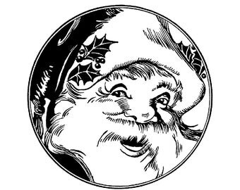 Santa claus stamp | Etsy