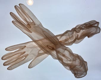 Sheer opera gloves | Etsy