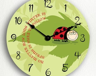 Ladybug clock | Etsy