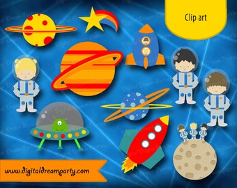 Outer space clipart | Etsy