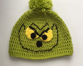 Crochet grinch hat | Etsy