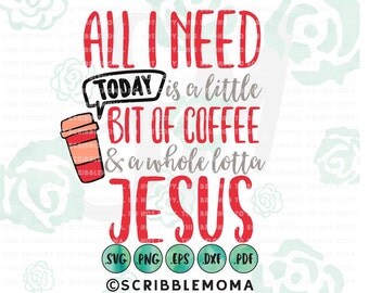 Coffee and jesus svg | Etsy