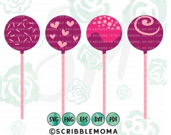 Cake pops svg file | Etsy