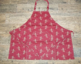Butcher Style Apron made from Vintage fabric