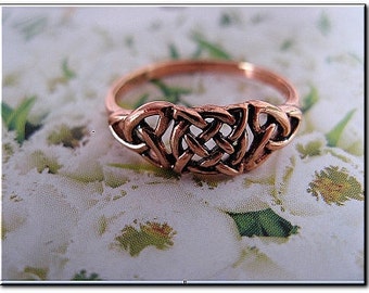 Solid copper Celtic Knot band ring CRI3391 5/16 of an inch