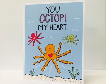 Octopus valentine | Etsy