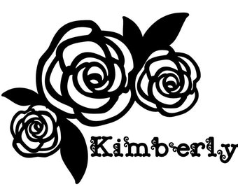 Rose vinyl decals | Etsy