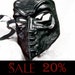 japanese samurai leather mask black dark costume by MaschereFabula