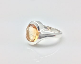 Large citrine ring | Etsy