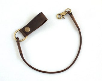 Leather wallet chain | Etsy