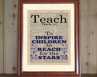 Teacher wall art | Etsy