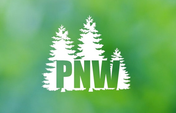 Pacific Northwest PNW Tree Landscape Decal Nature Decal