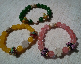 2 Way Wearable Beaded CHOTKI KOMBOSKINI Jasper Lapis Enamel