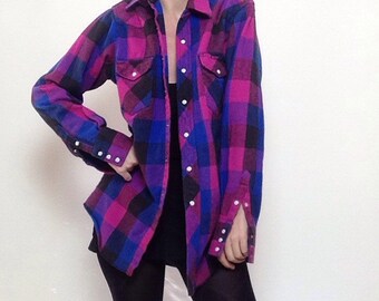 Pink plaid jacket | Etsy