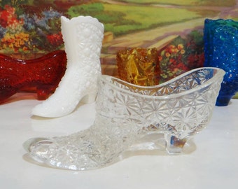 Fenton glass shoe | Etsy
