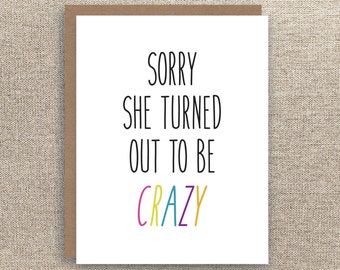 Break up card | Etsy