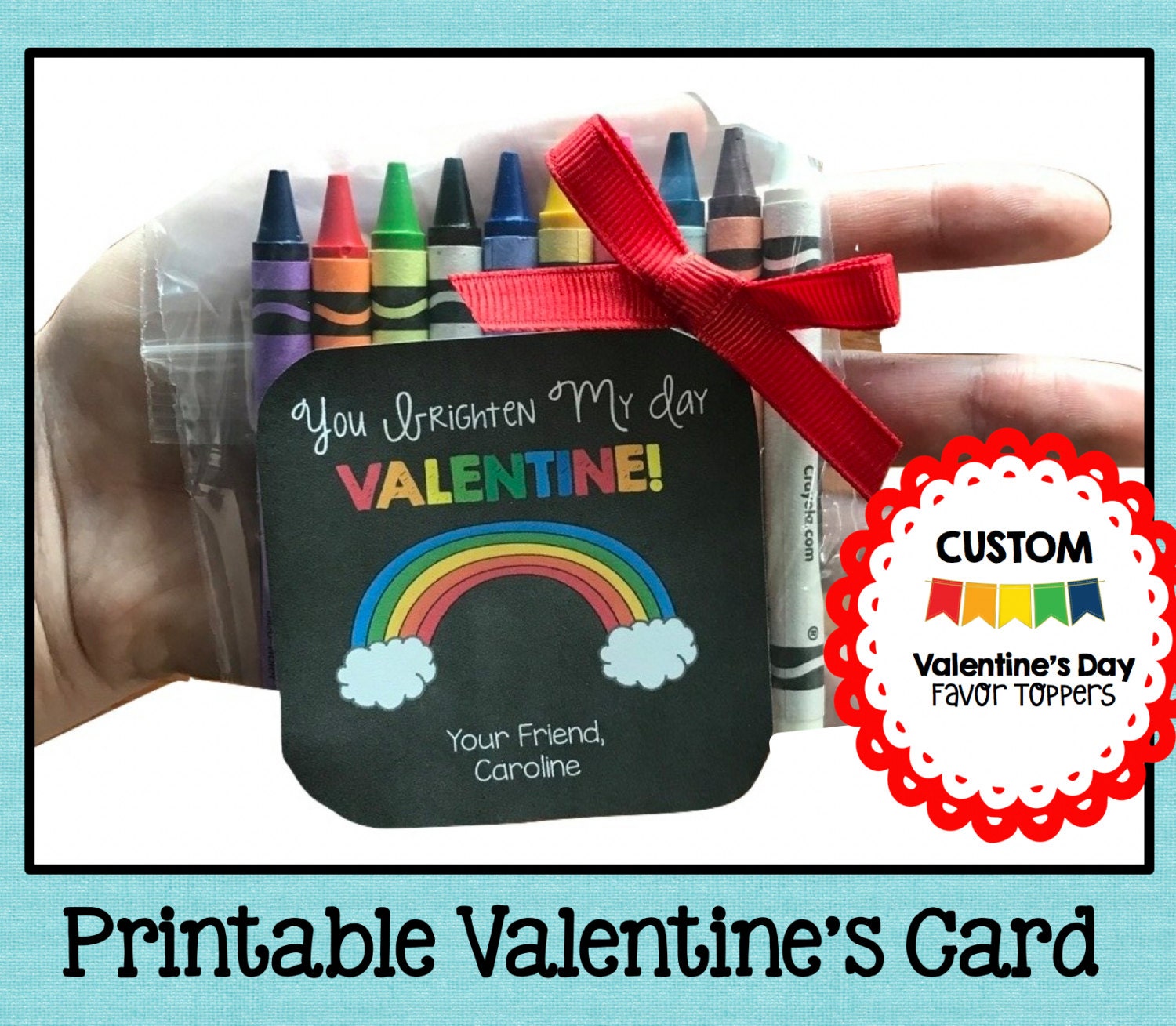 Valentine's Day Colorful Rainbow Paint Crayons