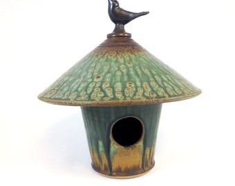 Ceramic bird house | Etsy