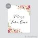Printable OR Printed Wedding Registry Cards Floral Wedding
