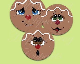 Gingerbread man face | Etsy