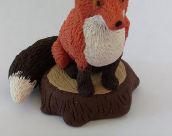 Polymer clay fox | Etsy