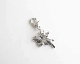 Flying pig charm | Etsy