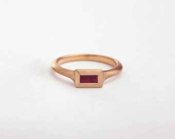 Rose gold ruby ring | Etsy