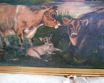 Primitive cow | Etsy