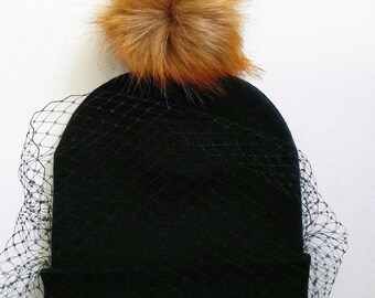 Veiled beanie | Etsy