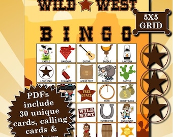 Cowboy bingo | Etsy