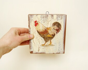 Rooster plaque | Etsy