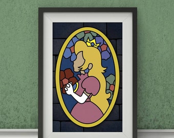 Mario glass | Etsy