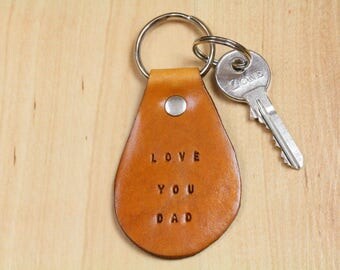 Leather key fob | Etsy