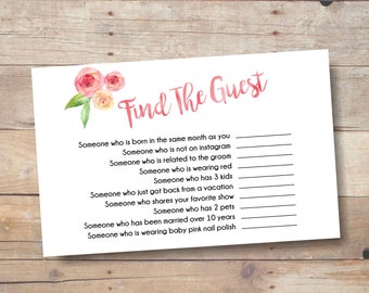 Guess the guest game | Etsy