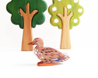 Wooden duck toy | Etsy