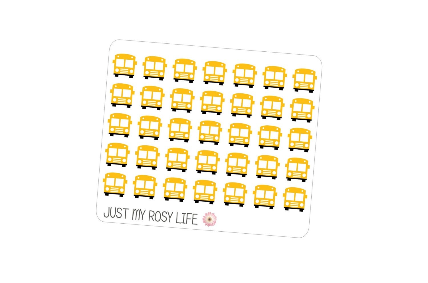 School Bus Planner Stickers