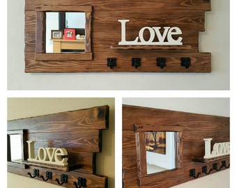 Mirror coat rack | Etsy