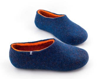 Orange slippers | Etsy