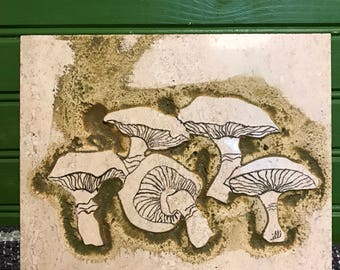 Mushroom tile | Etsy