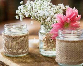 Burlap centerpiece | Etsy