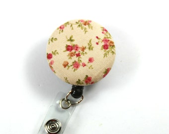FLOWER Badge Reel Retractable Badge Reel by FabricLoveandFun