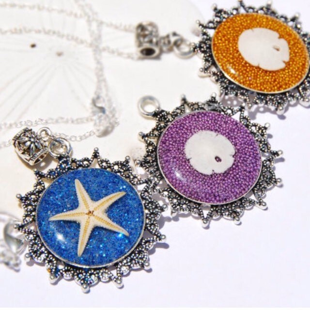 Handmade jewelry with the colorful energy of by SeascapeNecklace