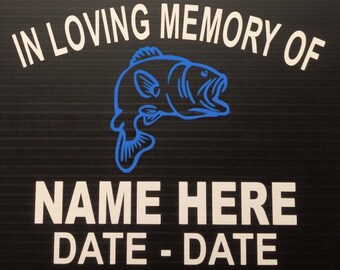 Fishing memorial | Etsy