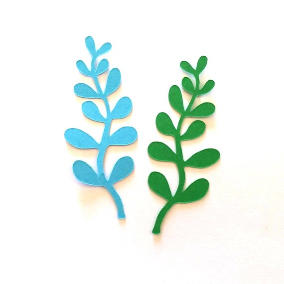 25 Pack - Paper Seaweed Shape, Seaweed Die Cut, Seaweed Cut Outs, Paper ...
