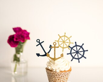 Anchor cupcakes | Etsy