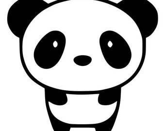 Panda decal | Etsy